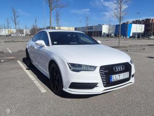 White Audi A7 Sportback 2016 in Klaipeda, with an engine capacity of 2.00 L and mileage of 129 thousand km for 17500 €, photo 6 on AUTOMOTO.COM.LV