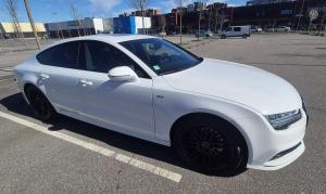 White Audi A7 Sportback 2016 in Klaipeda, with an engine capacity of 2.00 L and mileage of 129 thousand km for 17500 €, photo 8 on AUTOMOTO.COM.LV