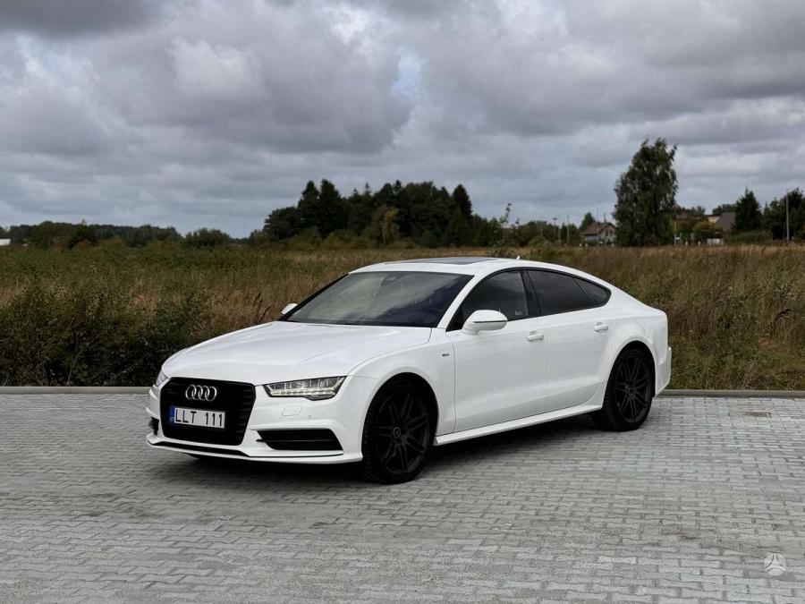 White Audi A7 Sportback 2016 in Klaipeda, with an engine capacity of 2.00 L and mileage of 131 thousand km for 17800 €, photo 3 on AUTOMOTO.COM.LV