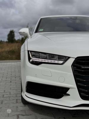 White Audi A7 Sportback 2016 in Klaipeda, with an engine capacity of 2.00 L and mileage of 131 thousand km for 17800 €, photo 6 on AUTOMOTO.COM.LV