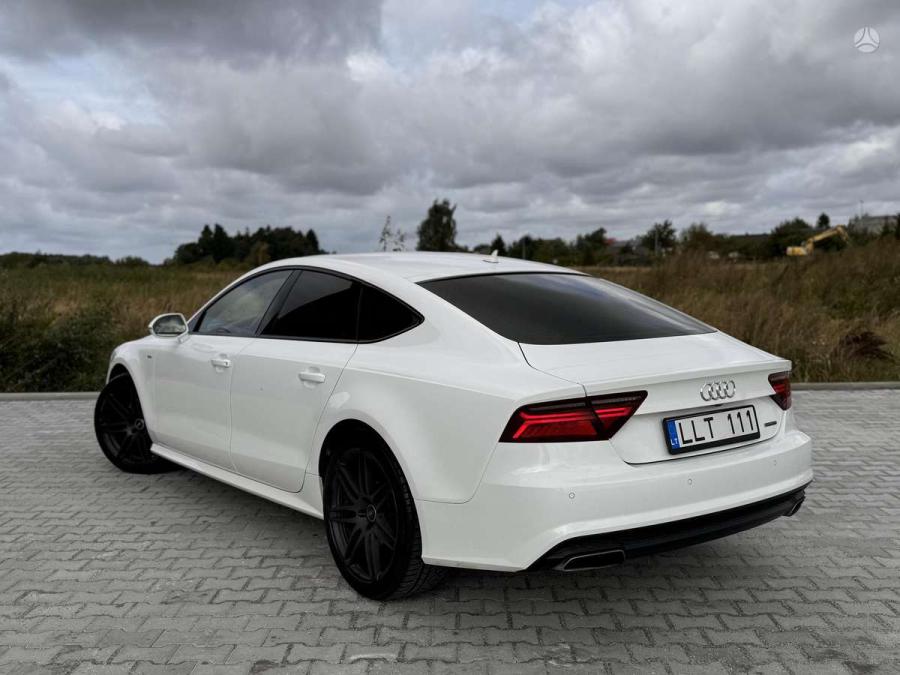 White Audi A7 Sportback 2016 in Klaipeda, with an engine capacity of 2.00 L and mileage of 131 thousand km for 17800 €, photo 9 on AUTOMOTO.COM.LV