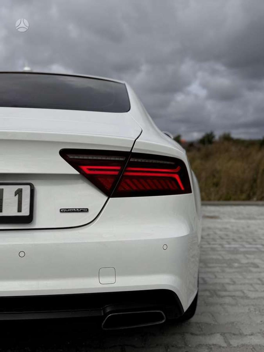 White Audi A7 Sportback 2016 in Klaipeda, with an engine capacity of 2.00 L and mileage of 131 thousand km for 17800 €, photo 15 on AUTOMOTO.COM.LV