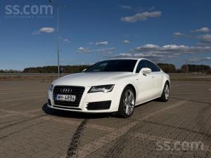 White Audi A7 Sportback 2011 in Riga, with an engine capacity of 3.00 L and mileage of 246 thousand km for 10400 €, photo  on AUTOMOTO.COM.LV