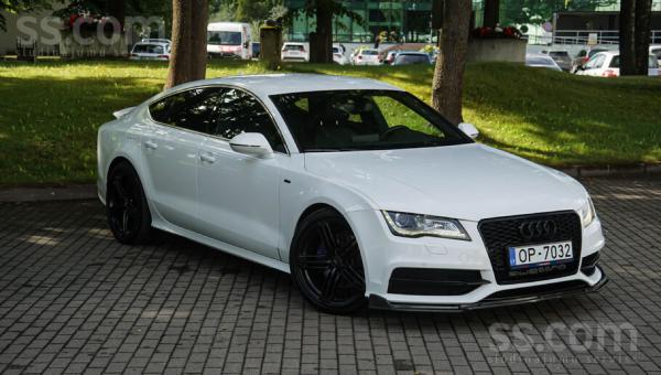 White Audi A7 Sportback 2011 in Riga, with an engine capacity of 3.00 L and mileage of 238 thousand km for 13950 €, photo 3 on AUTOMOTO.COM.LV