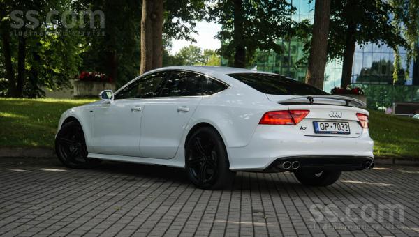 White Audi A7 Sportback 2011 in Riga, with an engine capacity of 3.00 L and mileage of 238 thousand km for 13950 €, photo 7 on AUTOMOTO.COM.LV