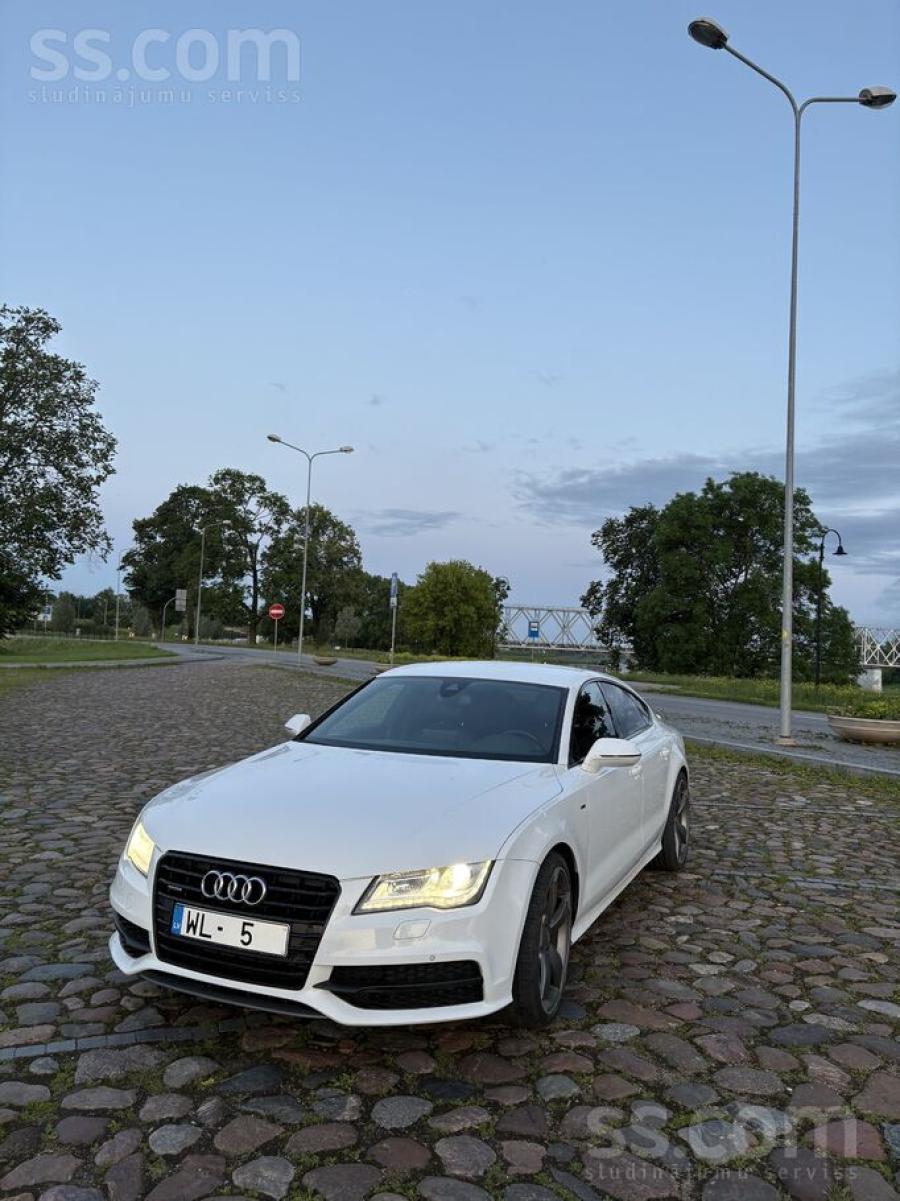 Balts Audi A7 Sportback 2013 Daugavpils, ar dzinēja tilpumu 3.00 L un nobraukumu 284 tūkst. km par 16700 €, foto 1 vietnē AUTOMOTO.COM.LV