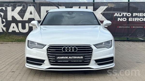 White Audi A7 Sportback 2015 in Liepaja, with an engine capacity of 3.00 L and mileage of 237 thousand km for 16500 €, photo 1 on AUTOMOTO.COM.LV