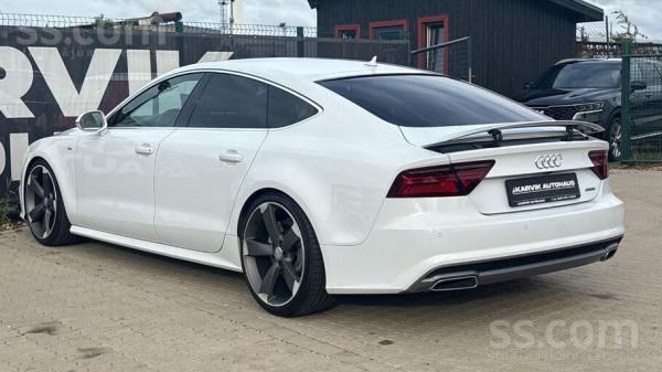 White Audi A7 Sportback 2015 in Liepaja, with an engine capacity of 3.00 L and mileage of 237 thousand km for 16500 €, photo 7 on AUTOMOTO.COM.LV