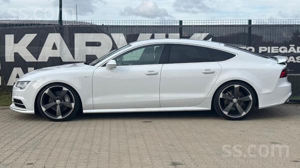 White Audi A7 Sportback 2015 in Liepaja, with an engine capacity of 3.00 L and mileage of 237 thousand km for 16500 €, photo 9 on AUTOMOTO.COM.LV