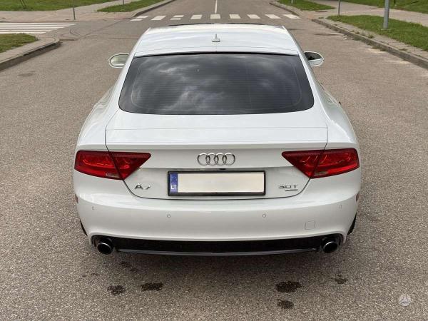White Audi A7 Sportback 2015 in Vilnius, with an engine capacity of 3.00 L and mileage of 139 thousand km for 14500 €, photo 6 on AUTOMOTO.COM.LV