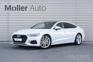 White Audi A7 Sportback 2018 in Riga, with an engine capacity of 3.00 L and mileage of 92 thousand km for 38200 €, photo  on AUTOMOTO.COM.LV