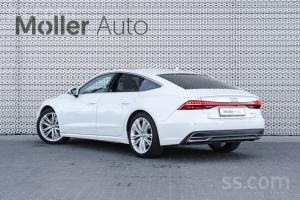 White Audi A7 Sportback 2018 in Riga, with an engine capacity of 3.00 L and mileage of 92 thousand km for 38200 €, photo 4 on AUTOMOTO.COM.LV