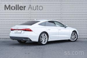 White Audi A7 Sportback 2018 in Riga, with an engine capacity of 3.00 L and mileage of 92 thousand km for 38200 €, photo 5 on AUTOMOTO.COM.LV