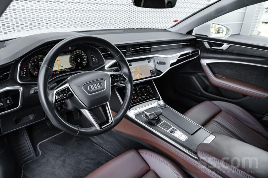White Audi A7 Sportback 2018 in Riga, with an engine capacity of 3.00 L and mileage of 92 thousand km for 38200 €, photo 13 on AUTOMOTO.COM.LV