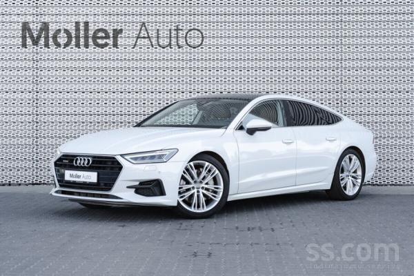 Balts Audi A7 Sportback 2018 Rīga, ar dzinēja tilpumu 3.00 L un nobraukumu 92 tūkst. km par 34100 €, foto  vietnē AUTOMOTO.COM.LV