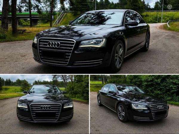 Melns Audi A8 2012 Viļņa, ar dzinēja tilpumu 3.00 L un nobraukumu 343 tūkst. km par 9250 €, foto 1 vietnē AUTOMOTO.COM.LV
