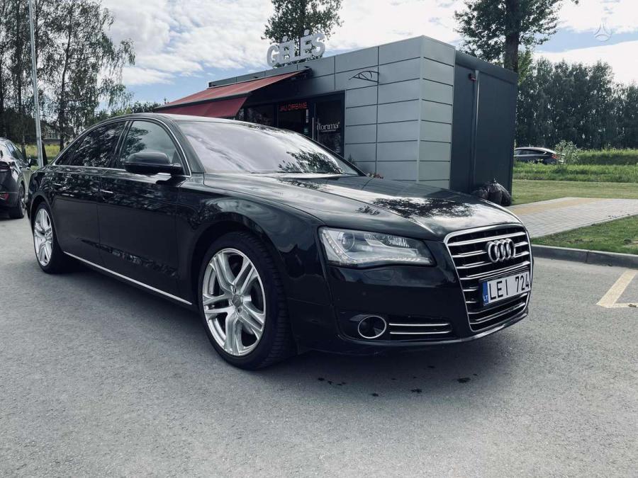 Melns Audi A8 2012 Viļņa, ar dzinēja tilpumu 4.16 L un nobraukumu 297 tūkst. km par 12100 €, foto 4 vietnē AUTOMOTO.COM.LV