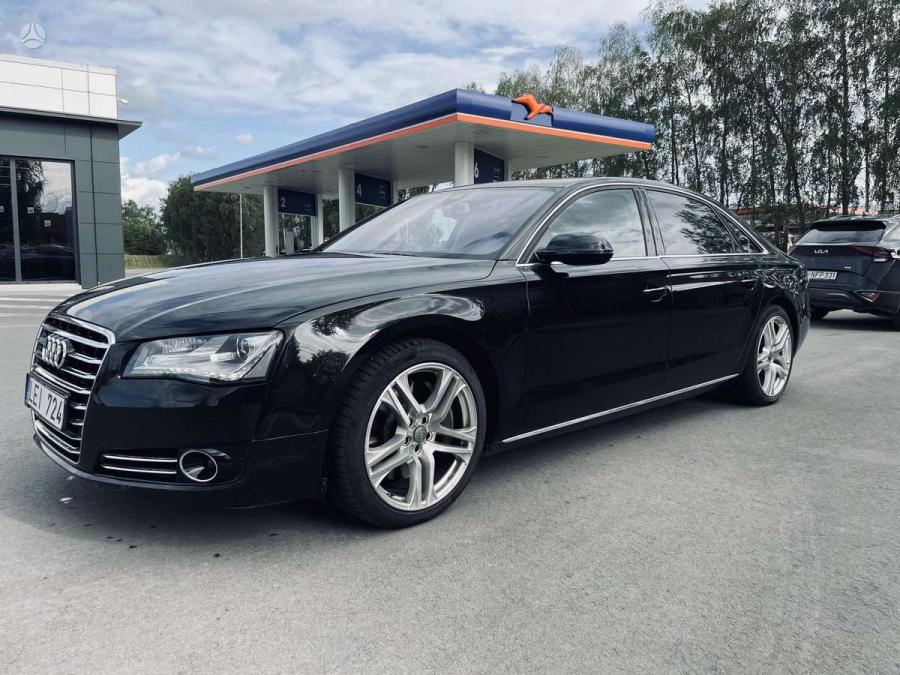 Melns Audi A8 2012 Viļņa, ar dzinēja tilpumu 4.16 L un nobraukumu 297 tūkst. km par 12100 €, foto 5 vietnē AUTOMOTO.COM.LV
