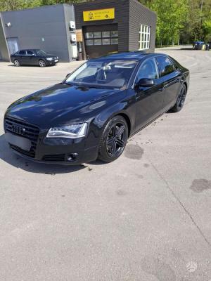 Melns Audi A8 2012 Jurbarkas, ar dzinēja tilpumu 4.20 L un nobraukumu 196 tūkst. km par 10450 €, foto  vietnē AUTOMOTO.COM.LV