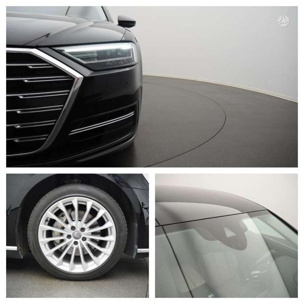 Black Audi A8 2019 in Vilnius, with an engine capacity of 2.97 L and mileage of 132 thousand km for 36500 €, photo 7 on AUTOMOTO.COM.LV