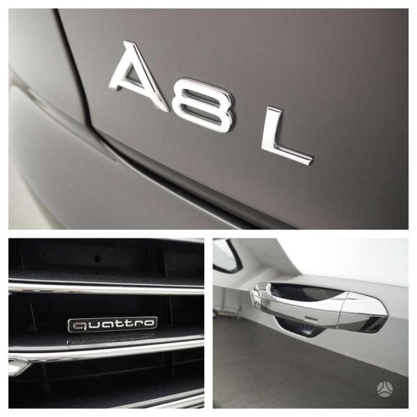 Black Audi A8 2019 in Vilnius, with an engine capacity of 2.97 L and mileage of 132 thousand km for 36500 €, photo 9 on AUTOMOTO.COM.LV