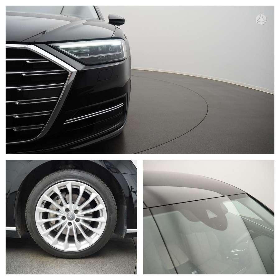 Black Audi A8 2019 in Vilnius, with an engine capacity of 2.97 L and mileage of 132 thousand km for 36500 €, photo 8 on AUTOMOTO.COM.LV
