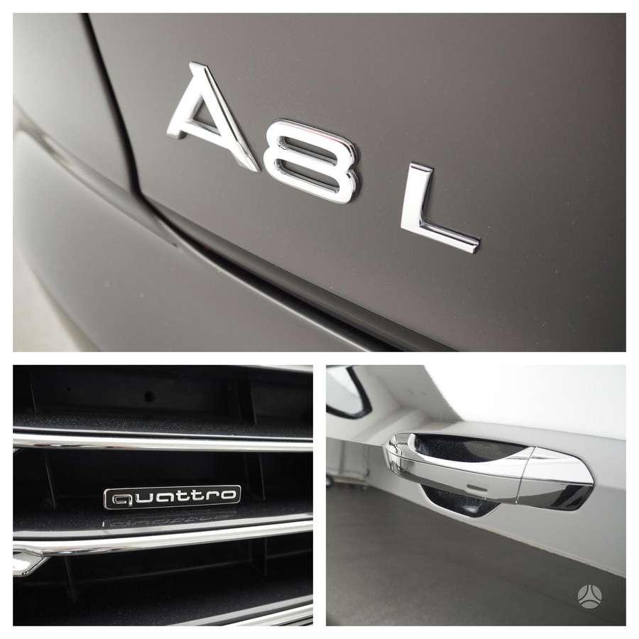 Black Audi A8 2019 in Vilnius, with an engine capacity of 2.97 L and mileage of 132 thousand km for 36500 €, photo 10 on AUTOMOTO.COM.LV