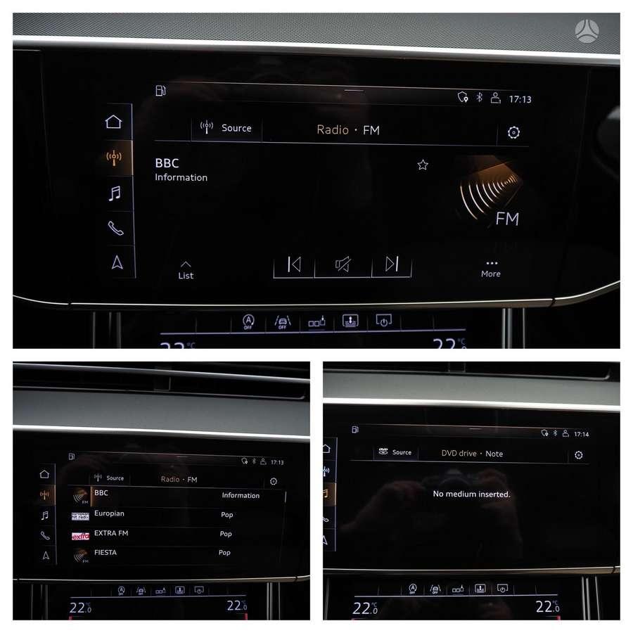 Black Audi A8 2019 in Vilnius, with an engine capacity of 2.97 L and mileage of 132 thousand km for 36500 €, photo 24 on AUTOMOTO.COM.LV