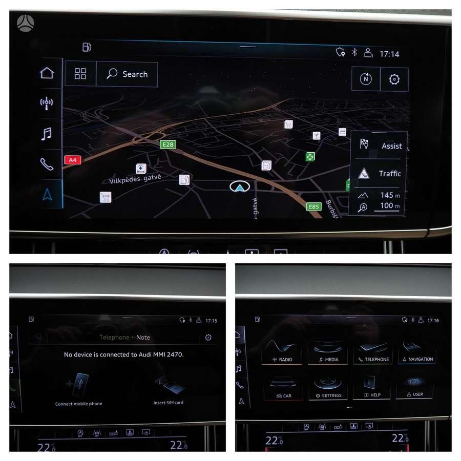 Black Audi A8 2019 in Vilnius, with an engine capacity of 2.97 L and mileage of 132 thousand km for 36500 €, photo 25 on AUTOMOTO.COM.LV