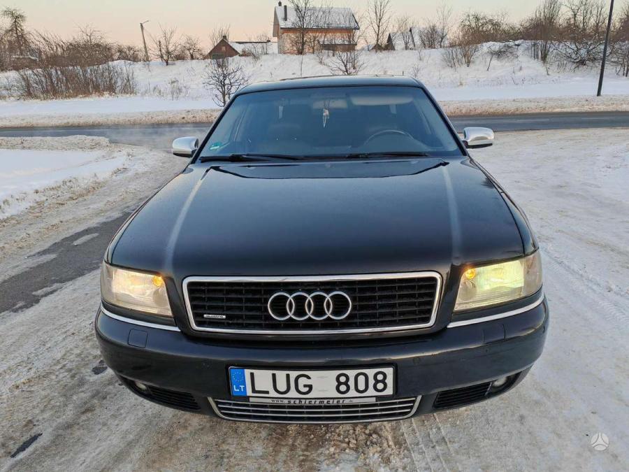 Black Audi A8 2000 in Vilnius, with an engine capacity of 2.77 L and mileage of 276 thousand km for 3800 €, photo 10 on AUTOMOTO.COM.LV