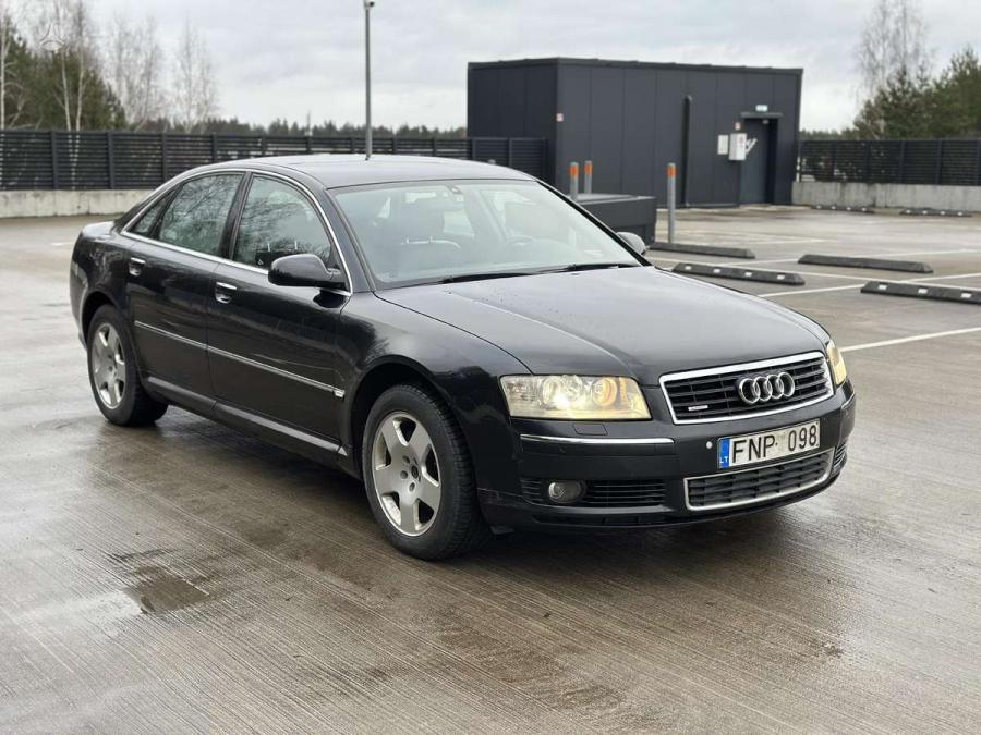 Melns Audi A8 2004 Viļņa, ar dzinēja tilpumu 2.97 L un nobraukumu 404 tūkst. km par 1500 €, foto 3 vietnē AUTOMOTO.COM.LV