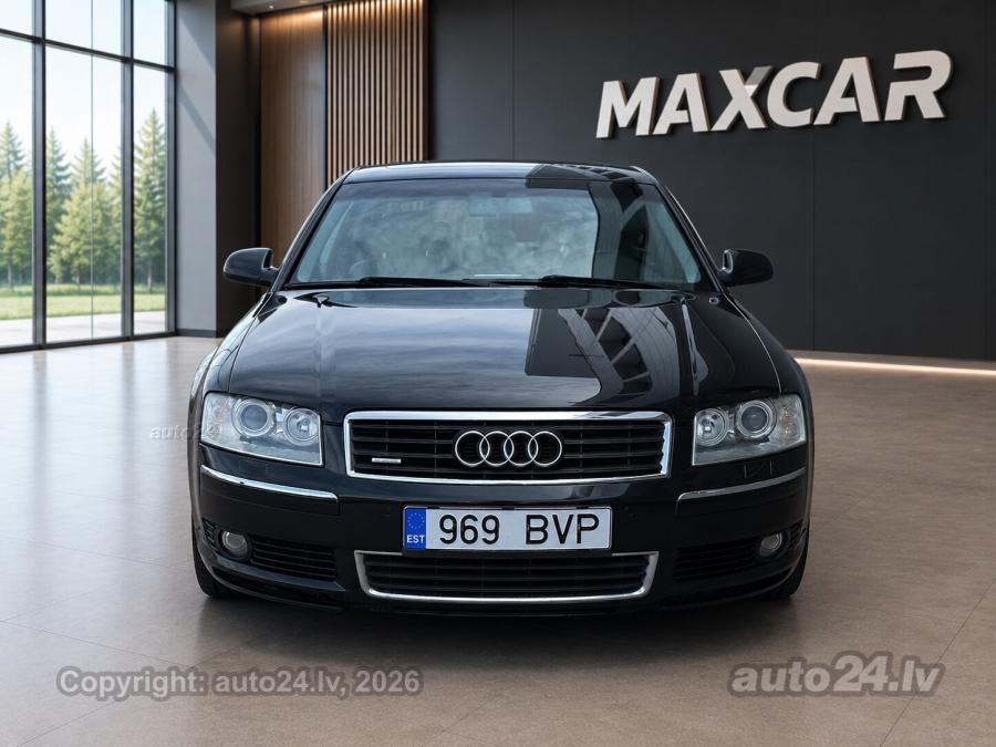 Black Audi A8 2004 in Tallinn, with an engine capacity of 3.00 L and mileage of 351 thousand km for 2999 €, photo 4 on AUTOMOTO.COM.LV