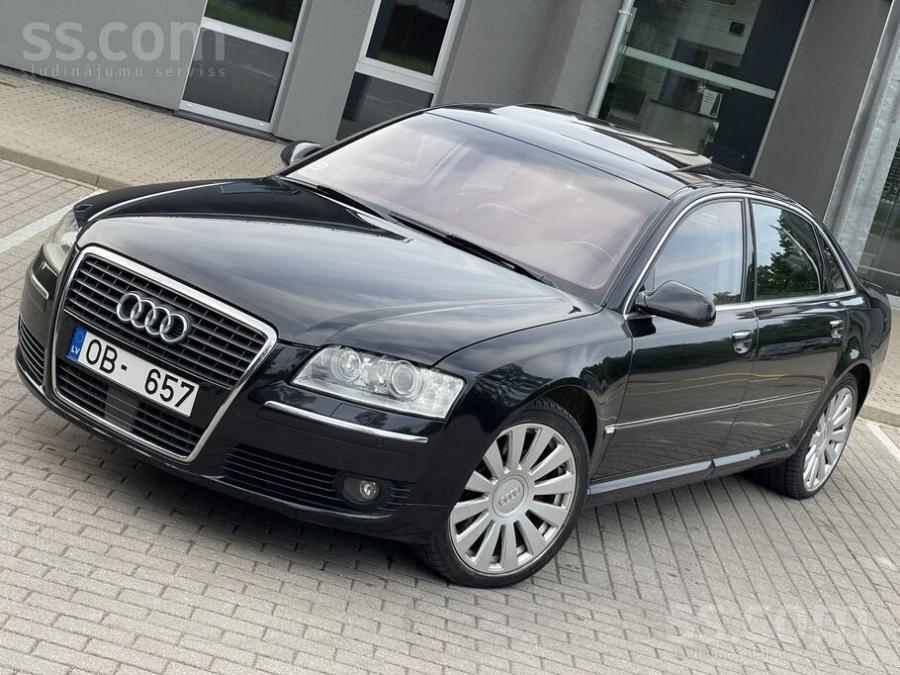Melns Audi A8 2005 Jūrmala, ar dzinēja tilpumu 4.20 L un nobraukumu 0 tūkst. km par 6650 €, foto 1 vietnē AUTOMOTO.COM.LV