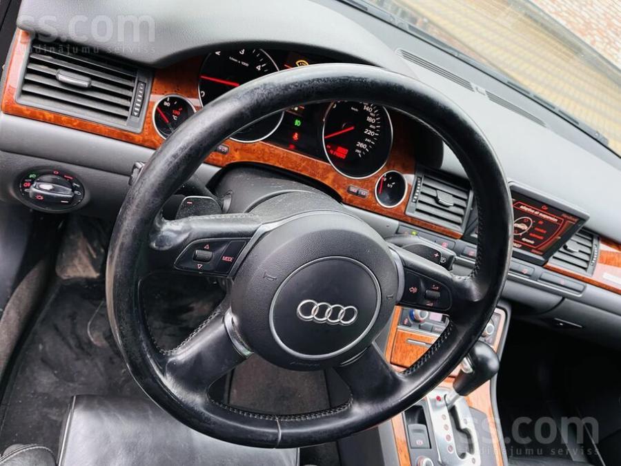 Black Audi A8 2005 in Preili, with an engine capacity of 3.00 L and mileage of 414 thousand km for 3500 €, photo 8 on AUTOMOTO.COM.LV