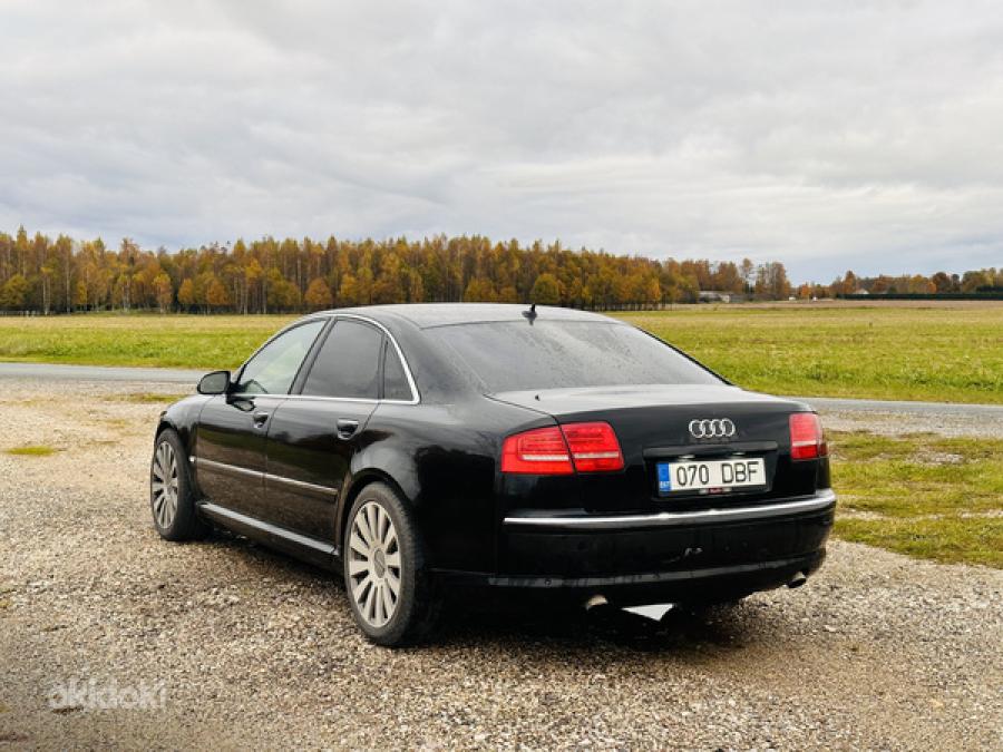 Black Audi A8 2006 in Rapla, with an engine capacity of 4.20 L and mileage of 422 thousand km for 3800 €, photo 5 on AUTOMOTO.COM.LV