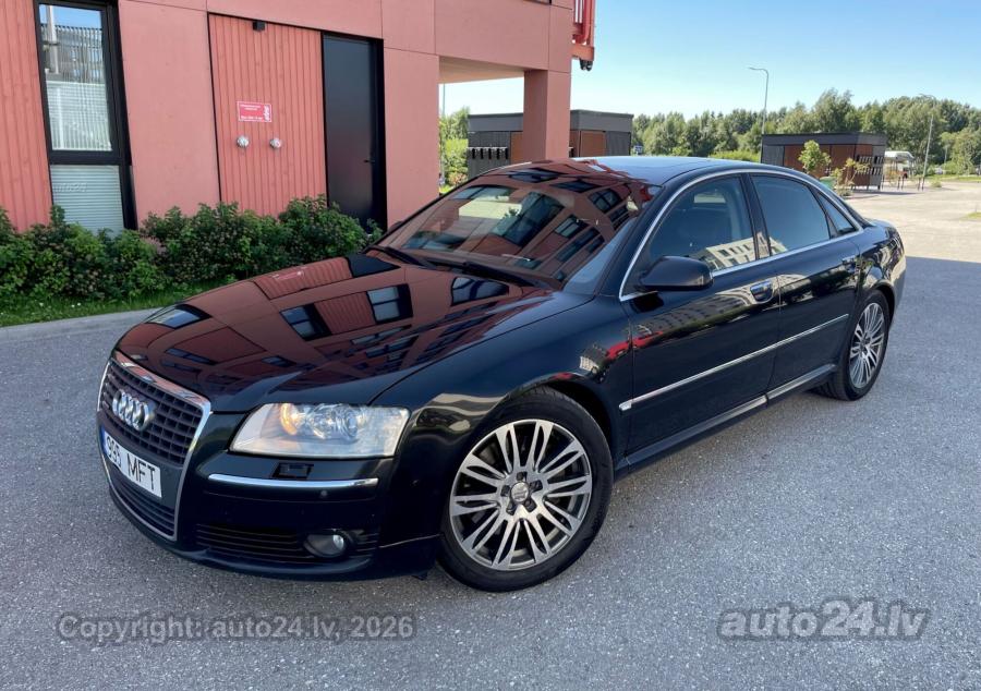 Melns Audi A8 2006 Tartu, ar dzinēja tilpumu 4.20 L un nobraukumu 370 tūkst. km par 4990 €, foto 1 vietnē AUTOMOTO.COM.LV
