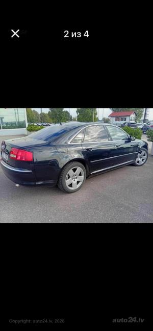 Black Audi A8 2006 in Tallinn, with an engine capacity of 4.10 L and mileage of 401 thousand km for 4800 €, photo 3 on AUTOMOTO.COM.LV