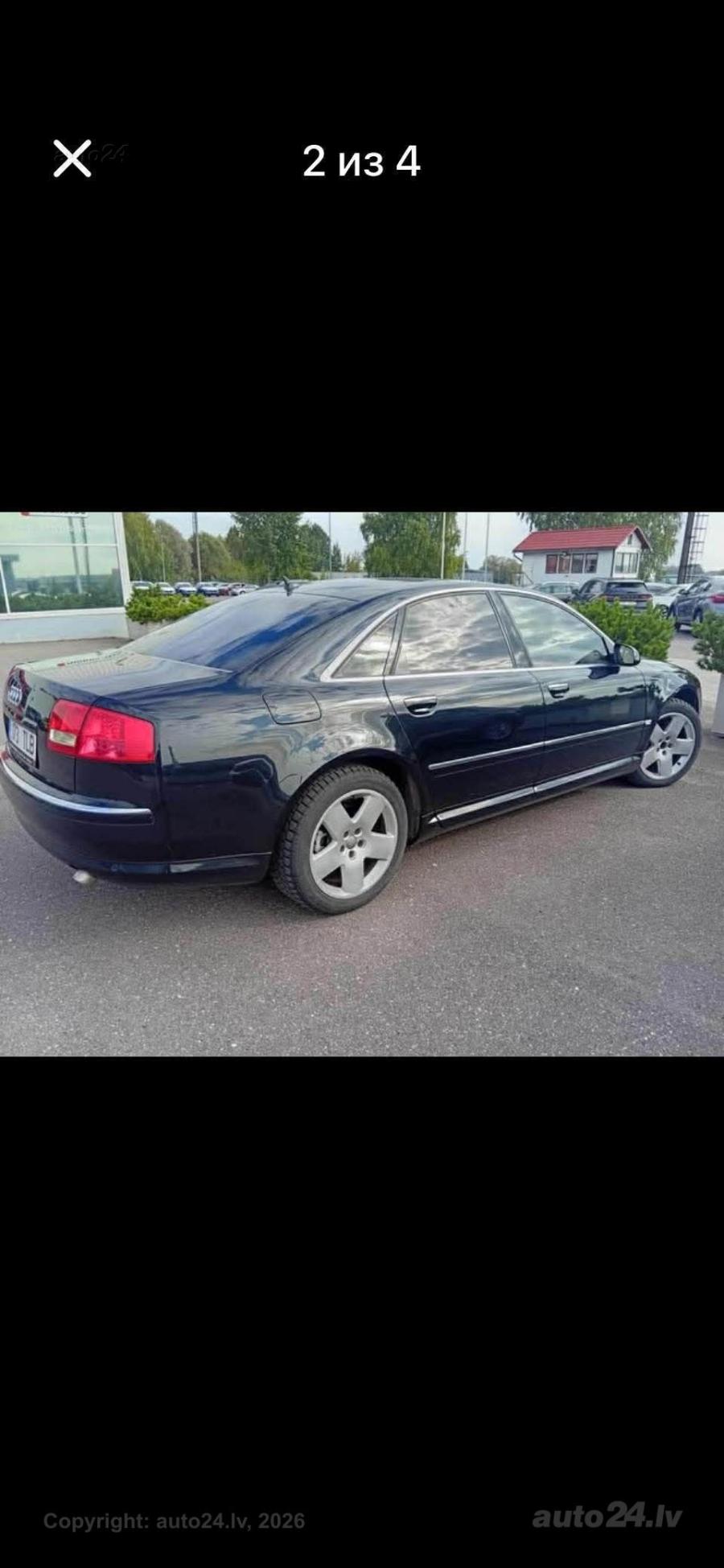 Black Audi A8 2006 in Tallinn, with an engine capacity of 4.10 L and mileage of 401 thousand km for 4800 €, photo 3 on AUTOMOTO.COM.LV