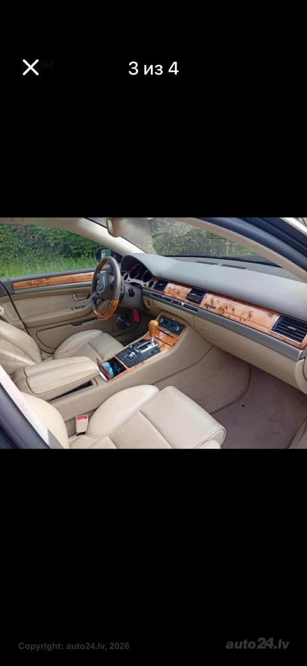 Black Audi A8 2006 in Tallinn, with an engine capacity of 4.10 L and mileage of 401 thousand km for 4800 €, photo 4 on AUTOMOTO.COM.LV