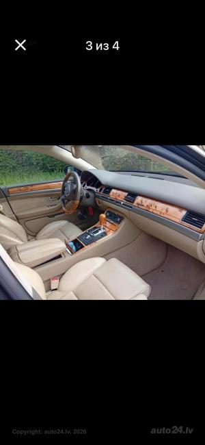 Black Audi A8 2006 in Tallinn, with an engine capacity of 4.10 L and mileage of 401 thousand km for 4800 €, photo 4 on AUTOMOTO.COM.LV