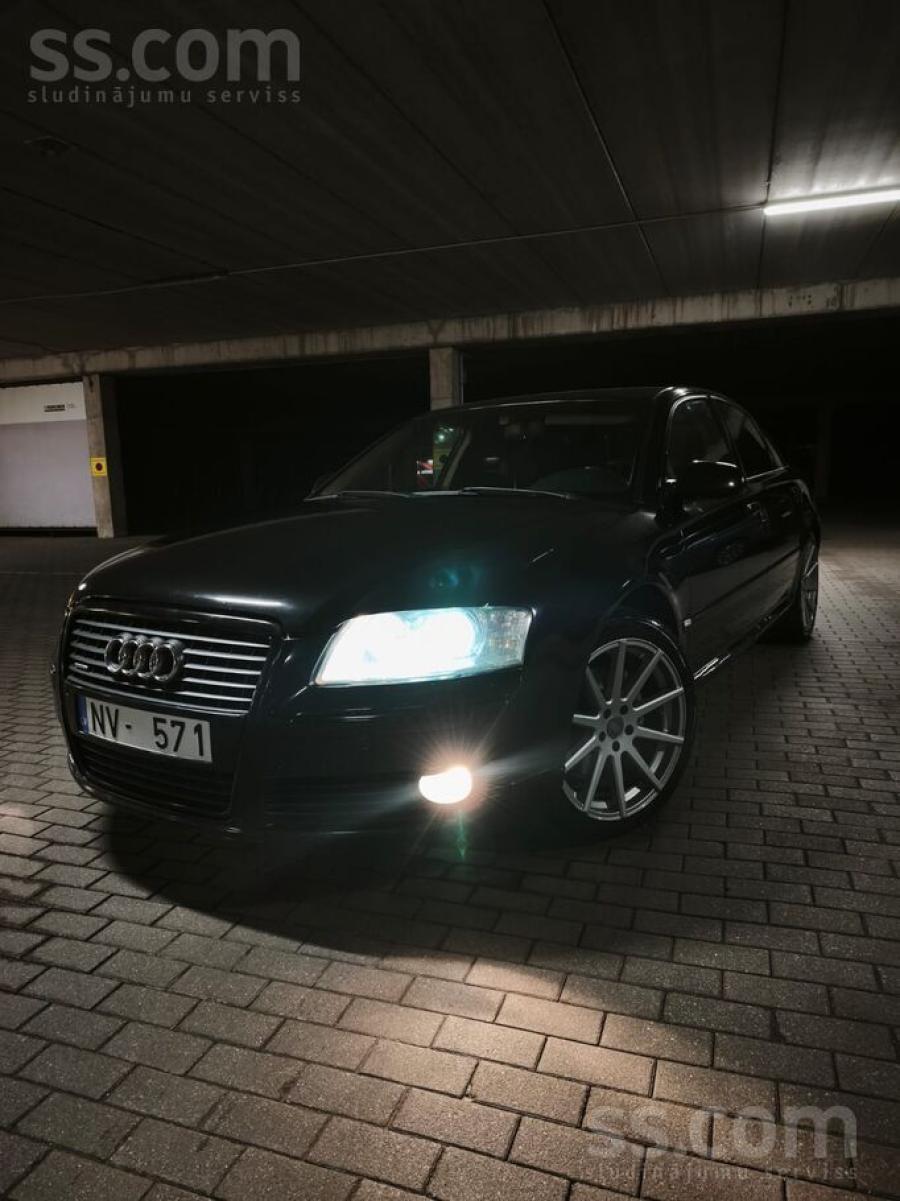 Melns Audi A8 2006 Rīga, ar dzinēja tilpumu 3.00 L un nobraukumu 315 tūkst. km par 5900 €, foto 1 vietnē AUTOMOTO.COM.LV