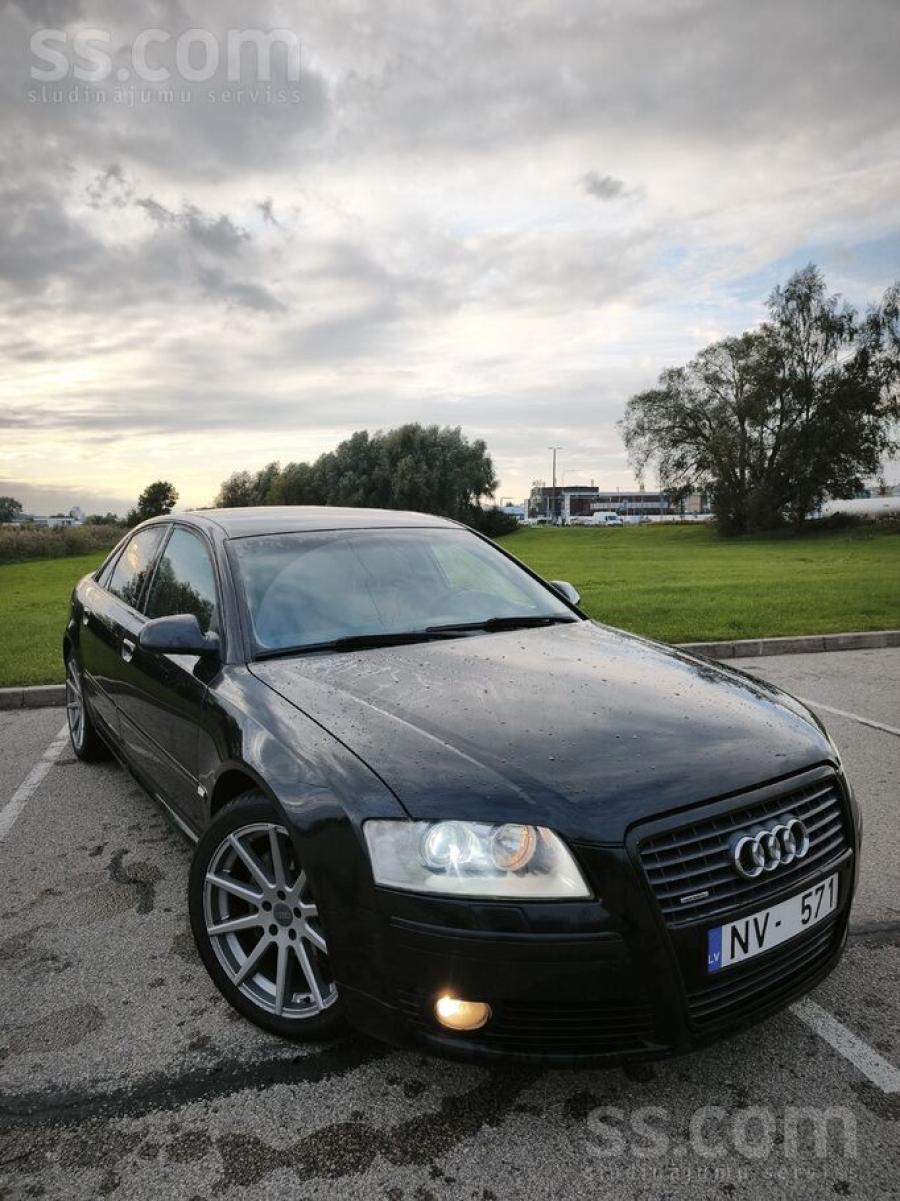 Melns Audi A8 2006 Rīga, ar dzinēja tilpumu 3.00 L un nobraukumu 326 tūkst. km par 4999 €, foto 1 vietnē AUTOMOTO.COM.LV