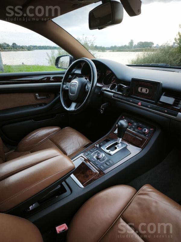 Audi A8 2006 Rīga vietnē Melns Audi A8 2006 Rīga, ar dzinēja tilpumu 3.00 L un nobraukumu 326 tūkst. km par 4999 €, foto 6 vietnē AUTOMOTO.COM.LV