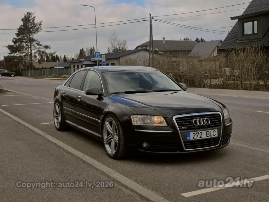 Melns Audi A8 2007 Tallina, ar dzinēja tilpumu 4.20 L un nobraukumu 424 tūkst. km par 7899 €, foto 1 vietnē AUTOMOTO.COM.LV