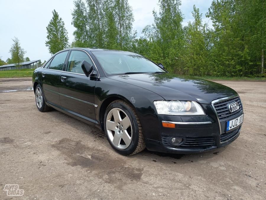 Black Audi A8 2007 in Naujoji Akmene, with an engine capacity of 4.20 L and mileage of 350 thousand km for 3500 €, photo 1 on AUTOMOTO.COM.LV