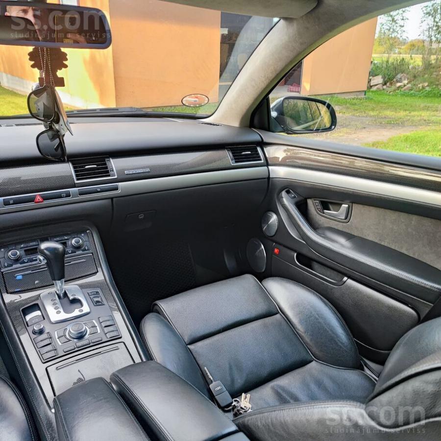 Black Audi A8 2007 in Cesis, with an engine capacity of 4.20 L and mileage of 315 thousand km for 7666 €, photo 14 on AUTOMOTO.COM.LV