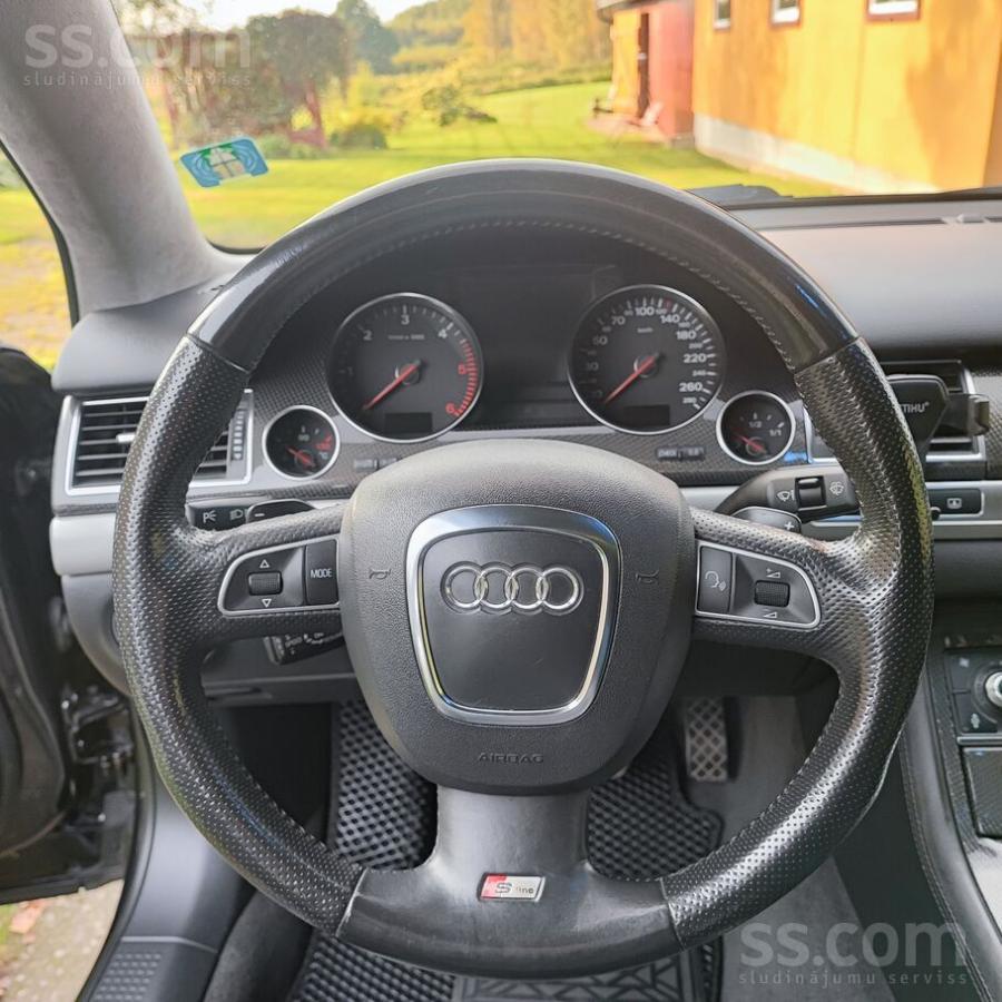 Black Audi A8 2007 in Cesis, with an engine capacity of 4.20 L and mileage of 315 thousand km for 7666 €, photo 17 on AUTOMOTO.COM.LV