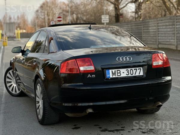 Black Audi A8 2007 in Jelgava, with an engine capacity of 3.00 L and mileage of 0 thousand km for 5950 €, photo 6 on AUTOMOTO.COM.LV