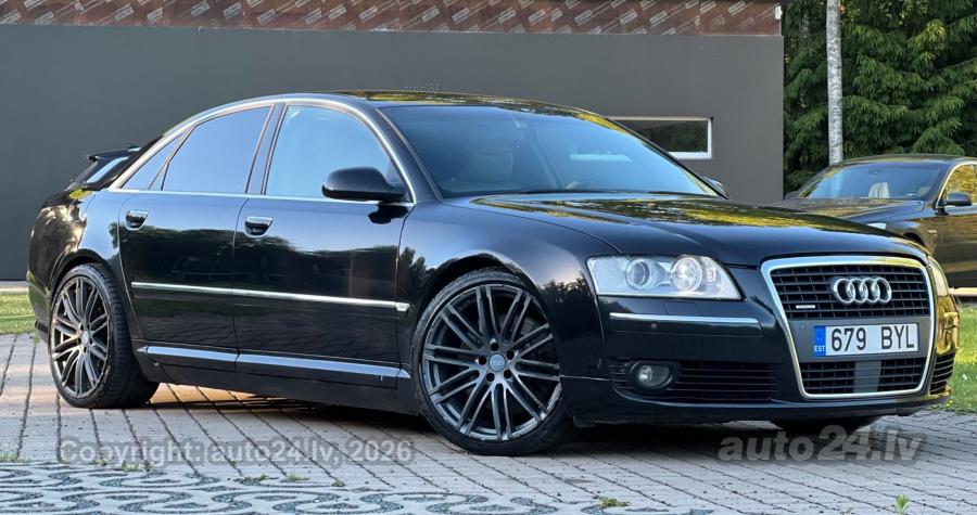 Black Audi A8 2007 in Tallinn, with an engine capacity of 4.10 L and mileage of 395 thousand km for 3885 €, photo 3 on AUTOMOTO.COM.LV
