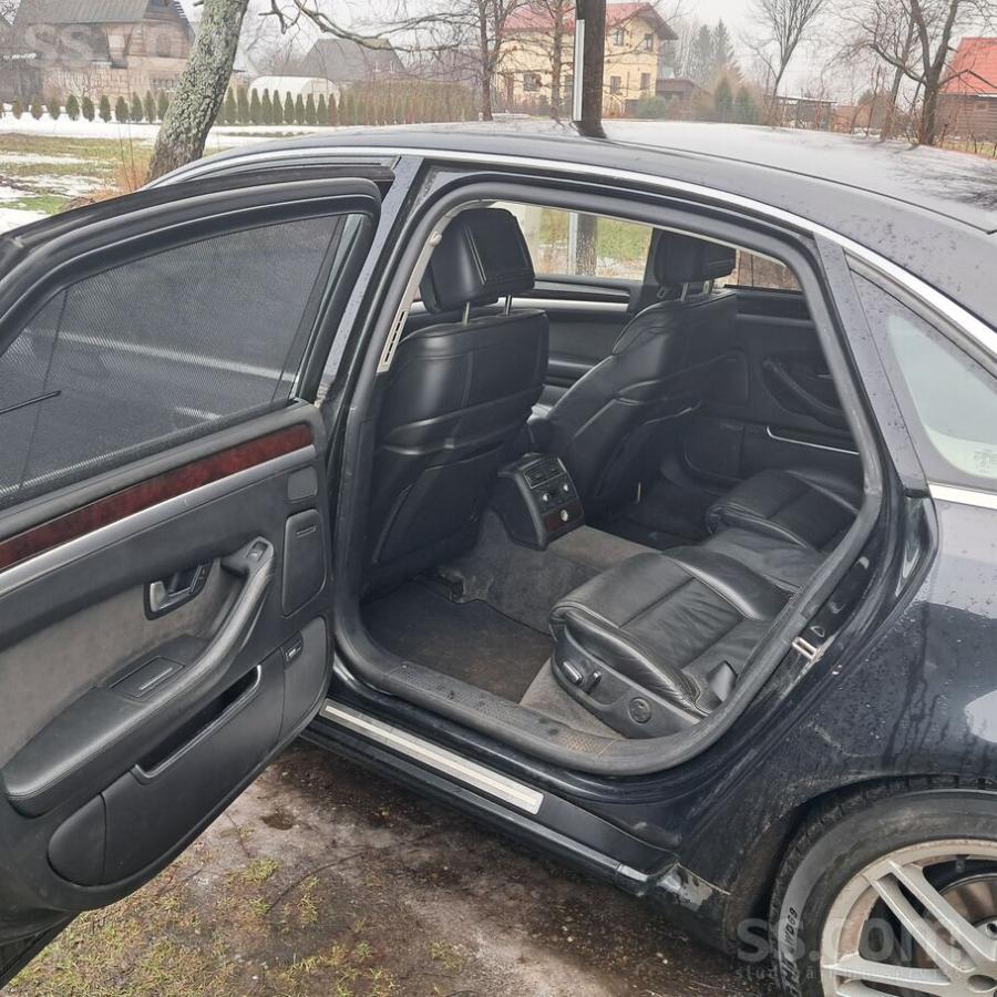 Melns Audi A8 2007 Rīga, ar dzinēja tilpumu 4.20 L un nobraukumu 400 tūkst. km par 4500 €, foto 7 vietnē AUTOMOTO.COM.LV